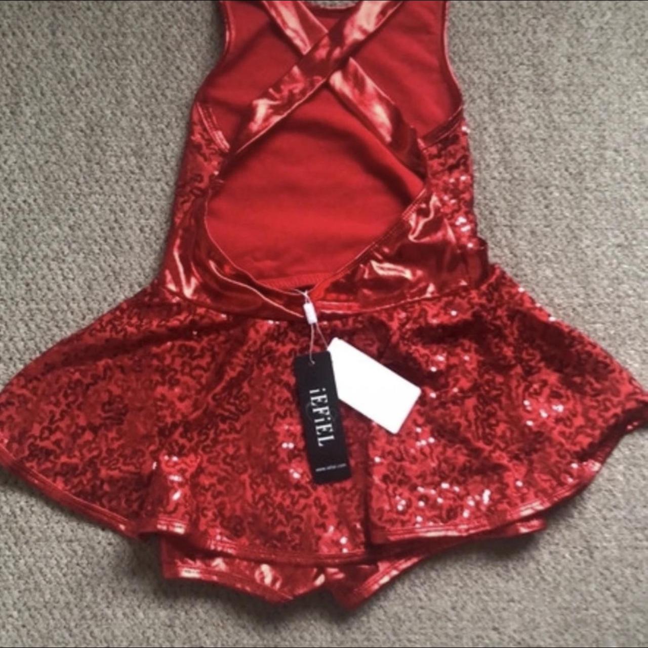 Children’s Red Dance Costume Age 7-8 #IEFIEL... - Depop