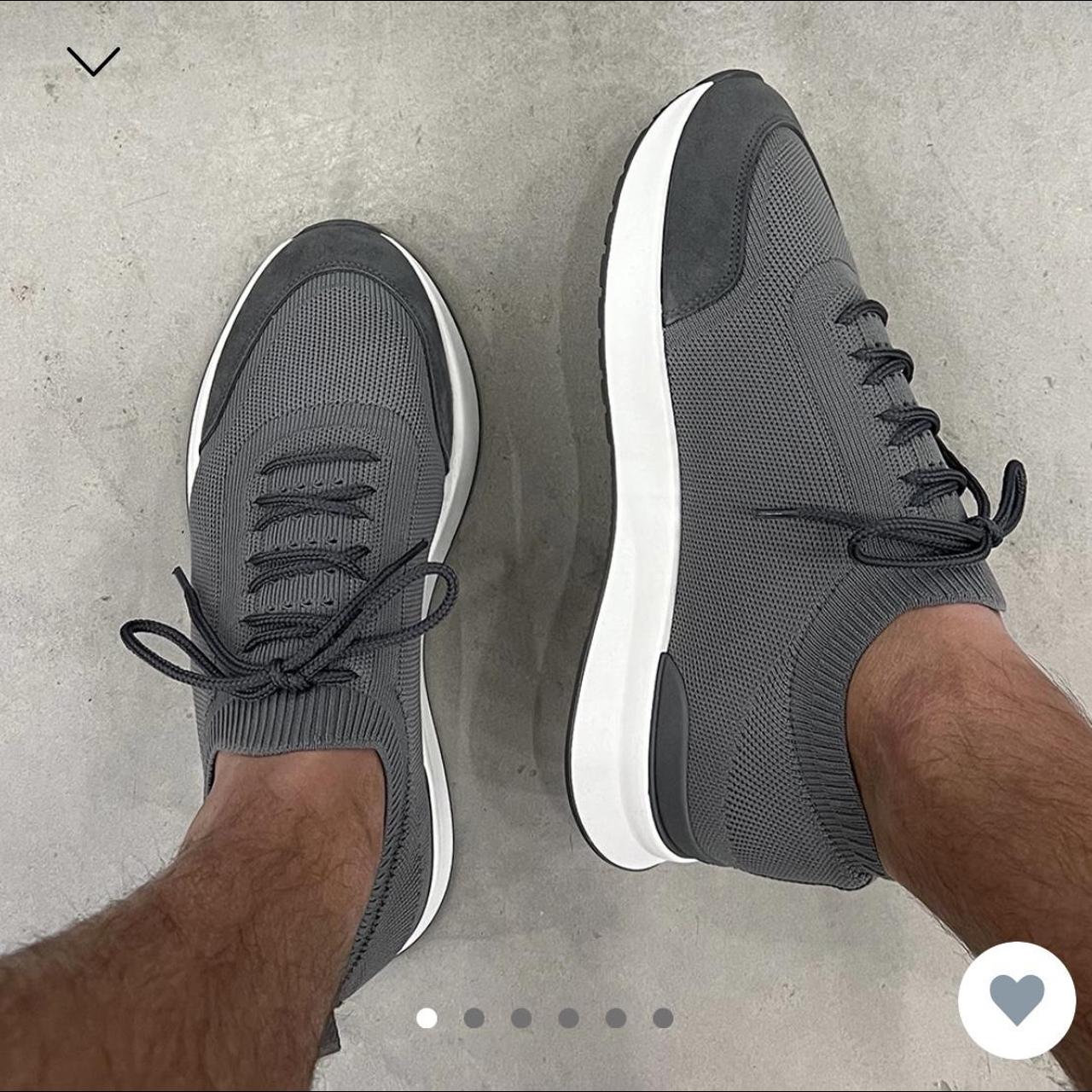 Hybrid knitted trainer in charcoal RRP: £105 from... - Depop