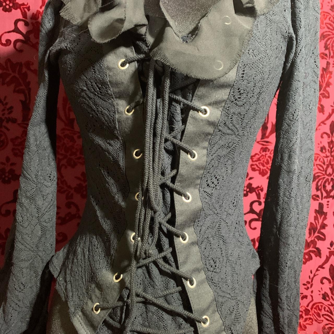 Gothic lace corset blouse. Brand is Lip Service from... | Depop