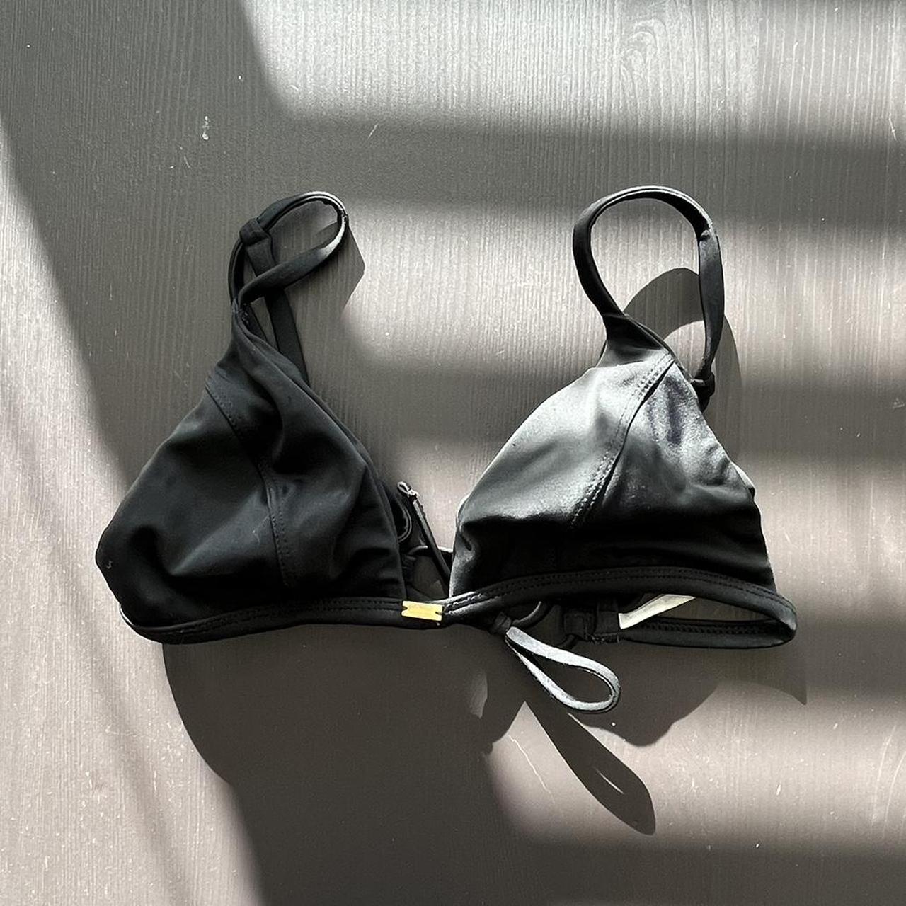 black bikini top gooseberry intimates swimwear size... - Depop