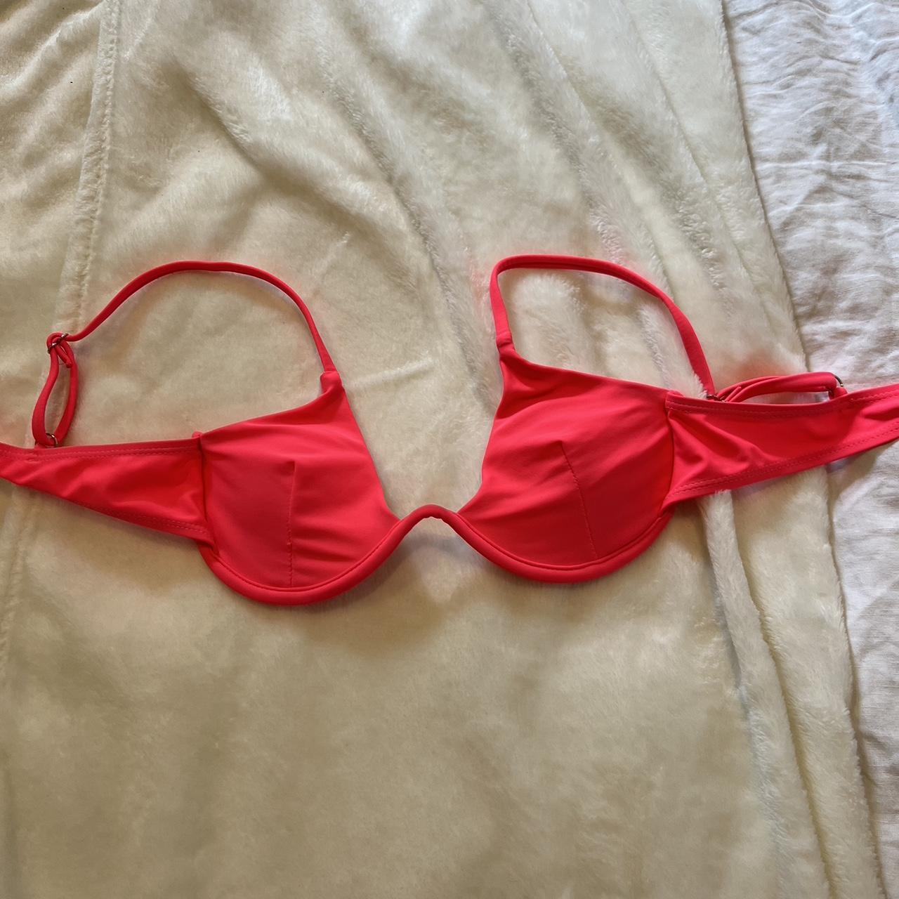Hot pink bikini top size XS never worn in rly good... - Depop
