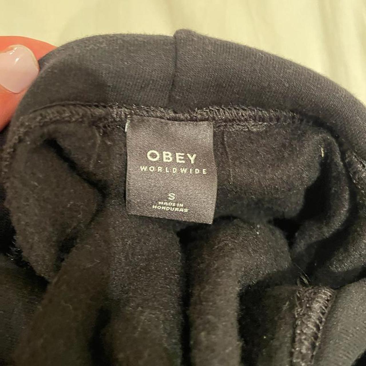 obey worldwide hoodie in great condition super cute... - Depop