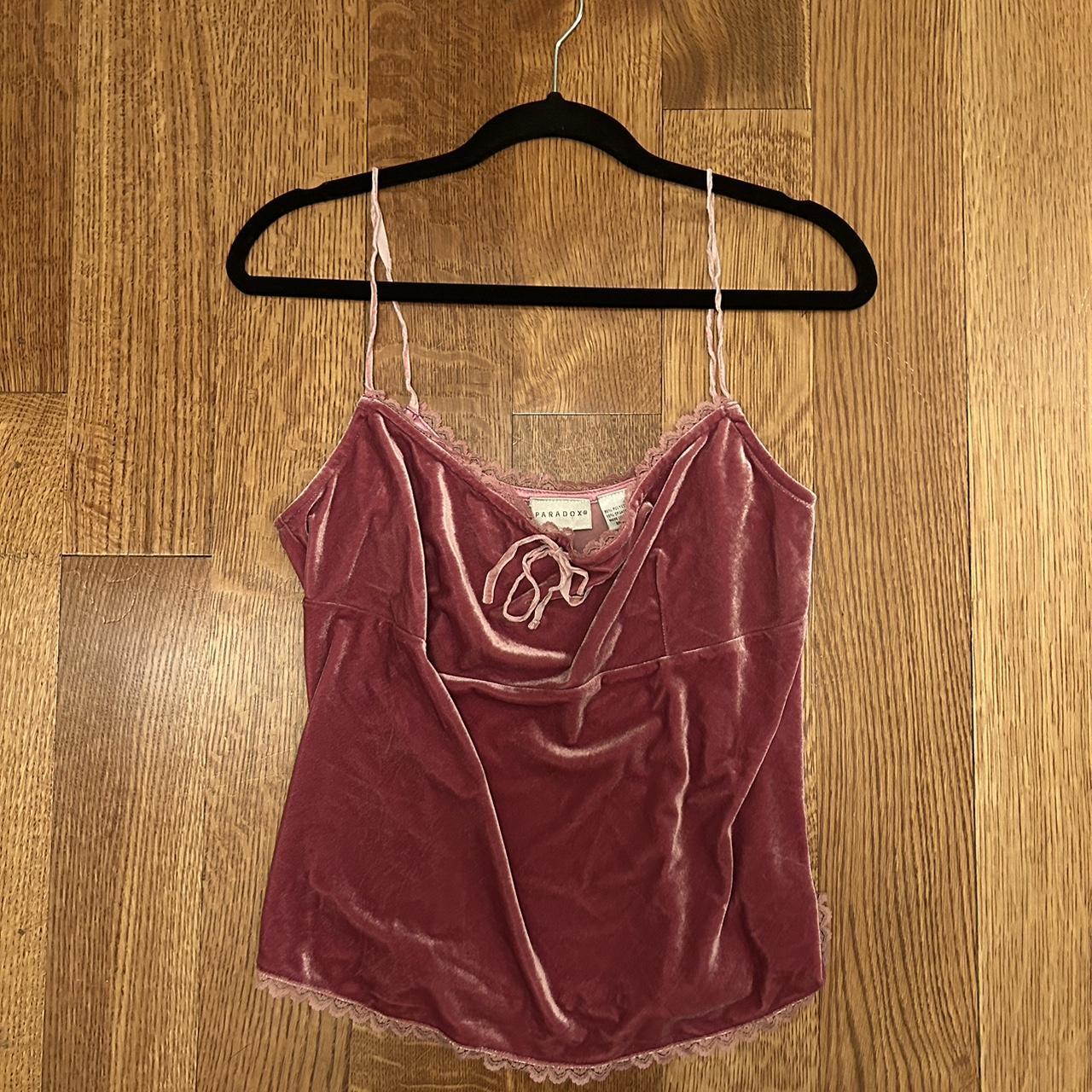 Vintage Paradox lace lined cami - Depop