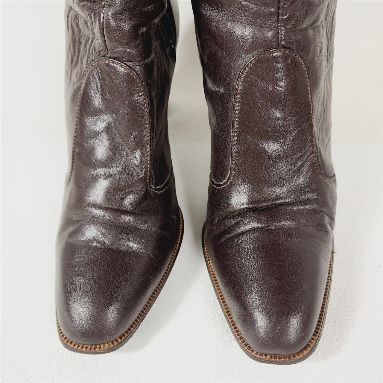 Vintage Joyce California Tall Knee High Brown... - Depop