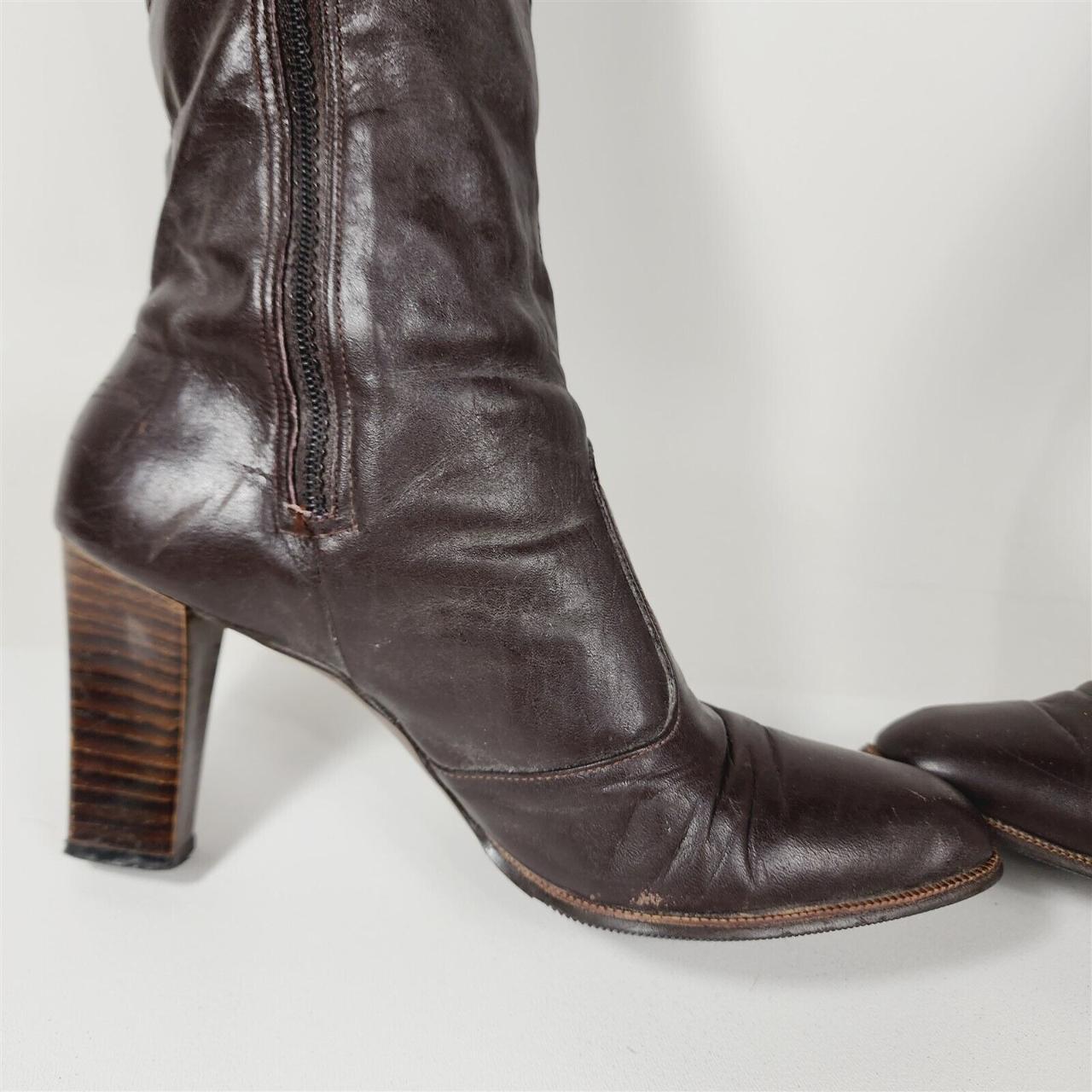 Vintage Joyce California Tall Knee High Brown... - Depop