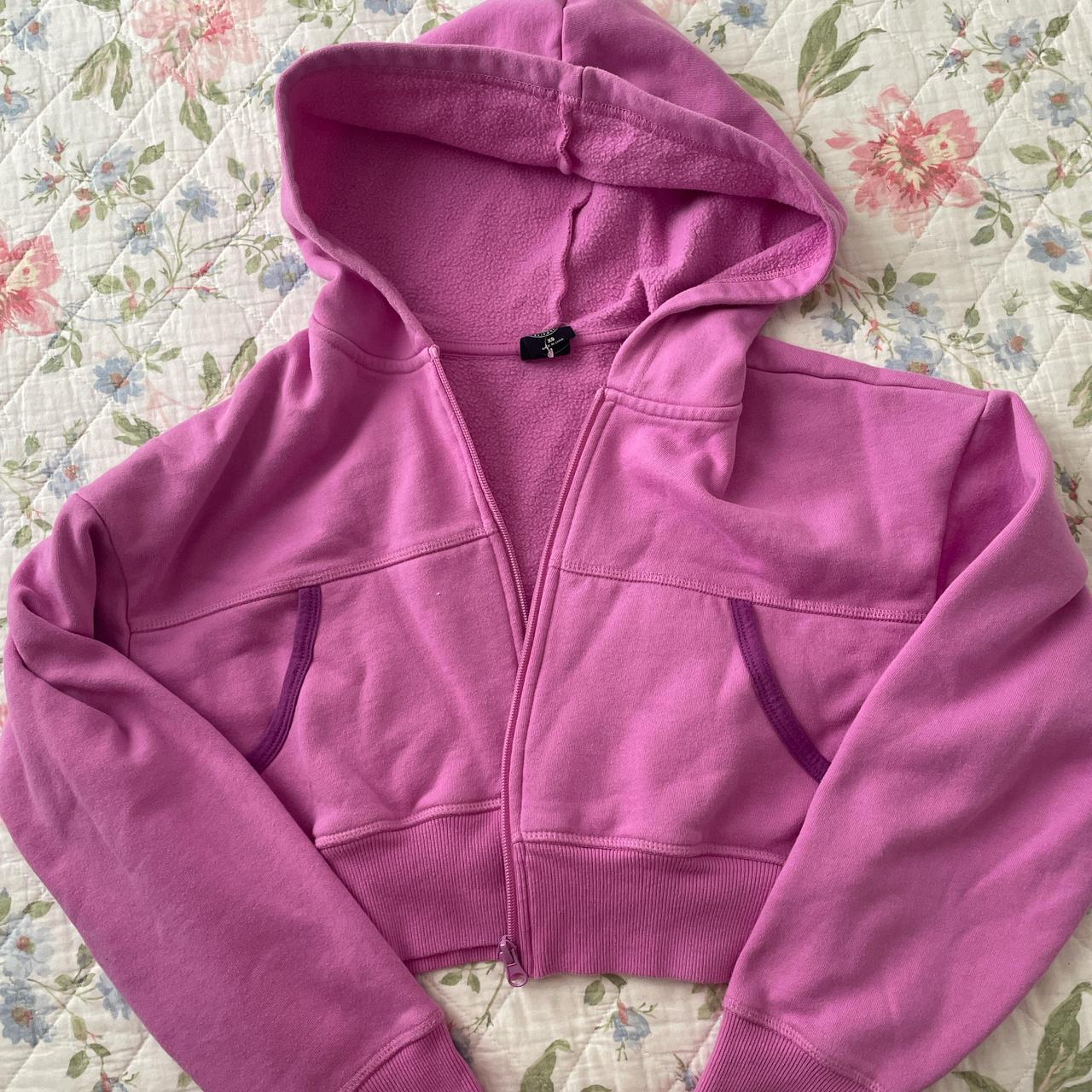super cute pink pacsun hoodie with purple details!... - Depop