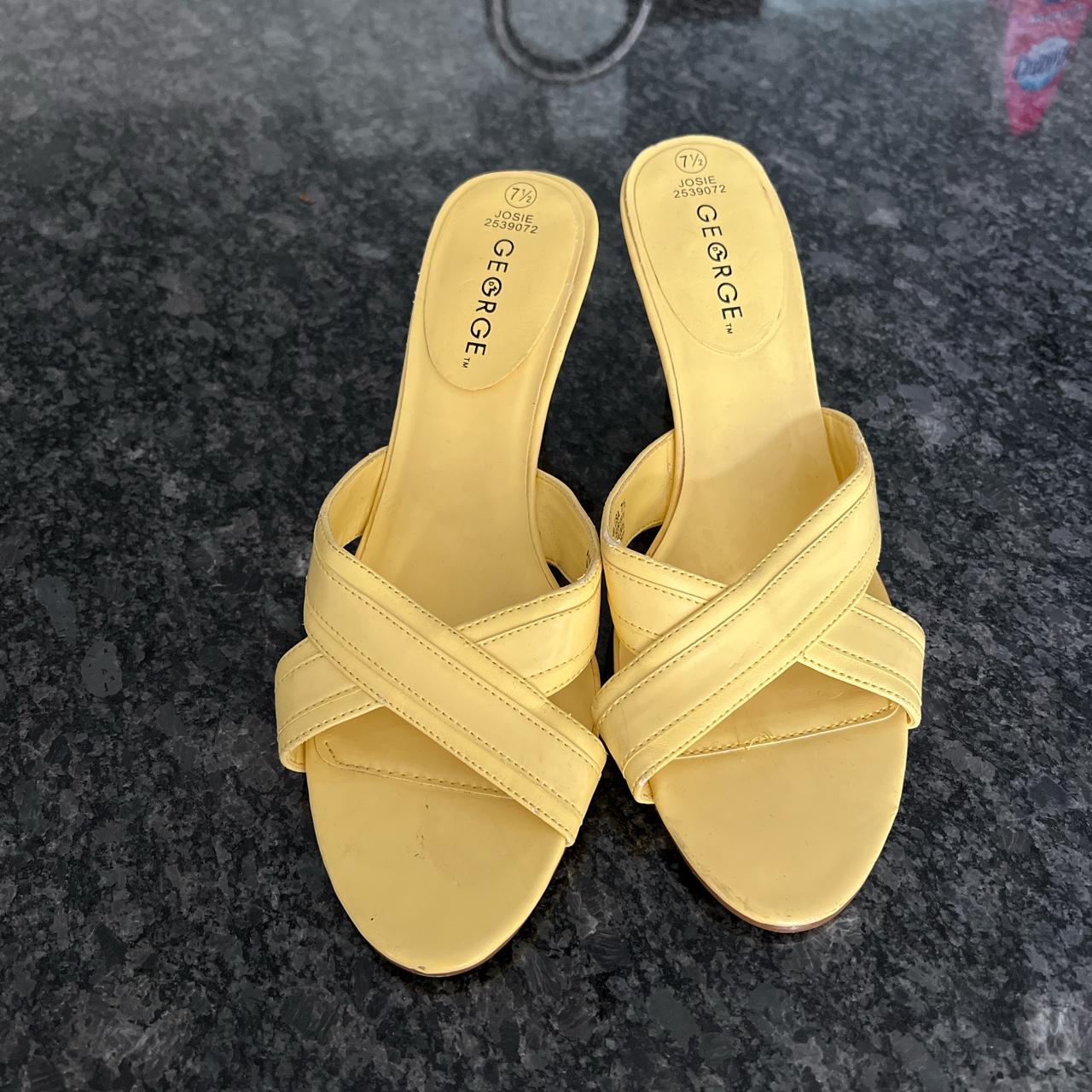 George Women's Yellow Sandals | Depop