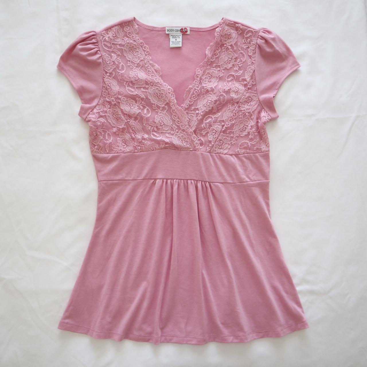 Body Central Women's Pink Blouse | Depop