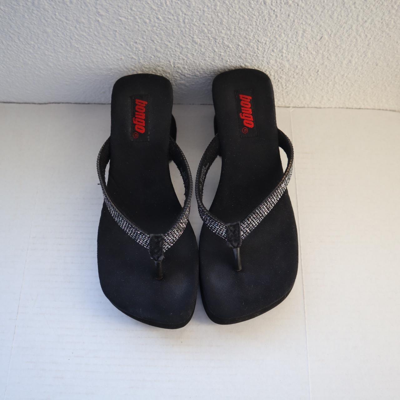 Y2K Bongo black sparkly platform sandals ☆ In... - Depop