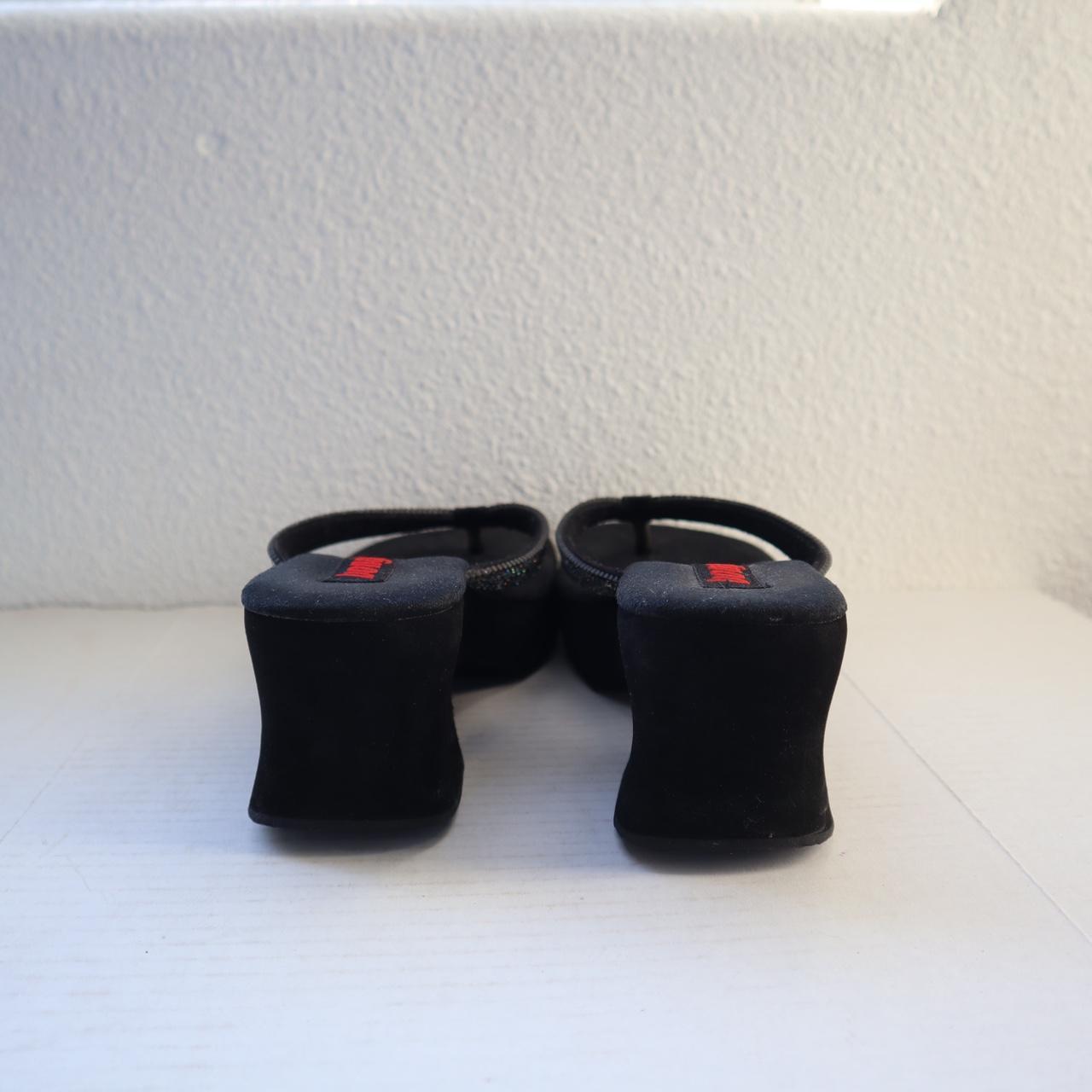 Y2K Bongo black sparkly platform sandals ☆ In... - Depop