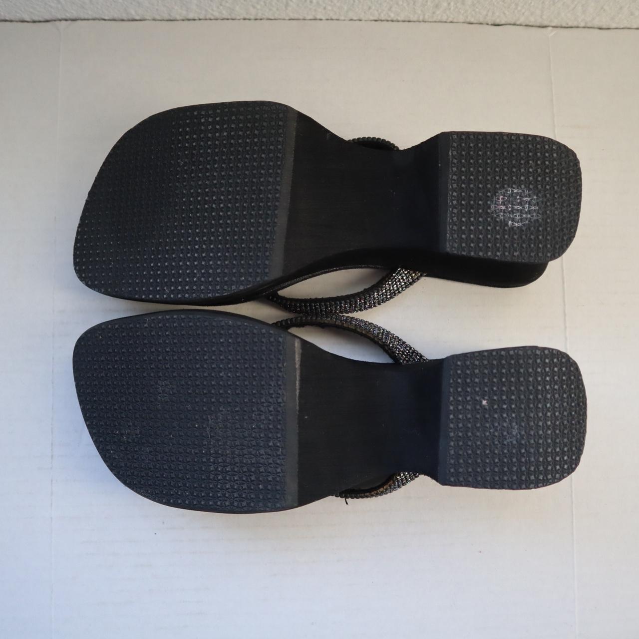Y2K Bongo black sparkly platform sandals ☆ In... - Depop