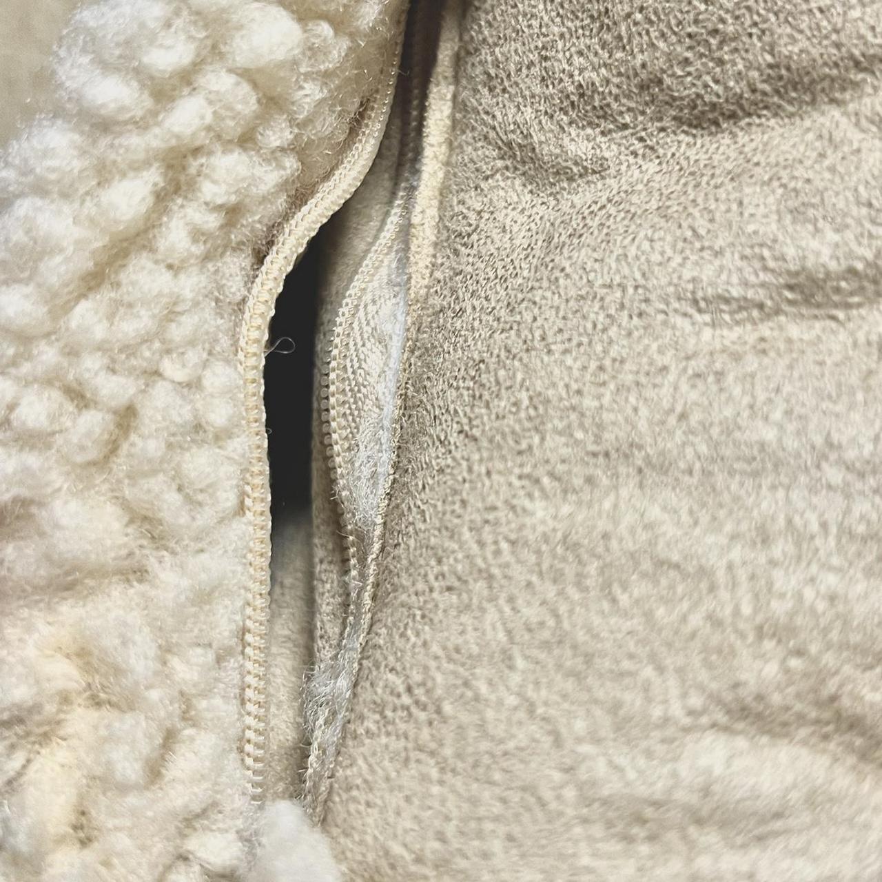 Abercrombie & Fitch Shearling Vegan Swede Jacket... - Depop