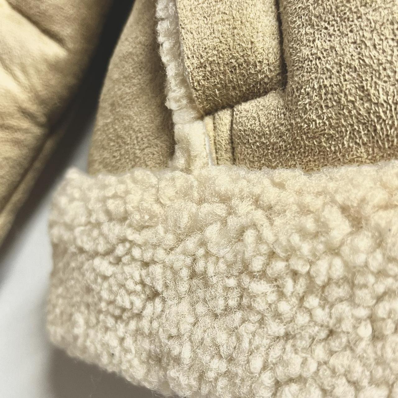 Abercrombie & Fitch Shearling Vegan Swede Jacket... - Depop