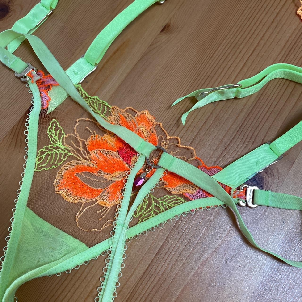 Honey Birdette ‘Christine’ Set (Neon Yellow) Bra... - Depop