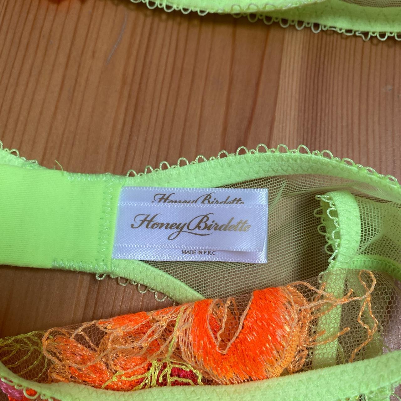 Honey Birdette ‘Christine’ Set (Neon Yellow) Bra... - Depop