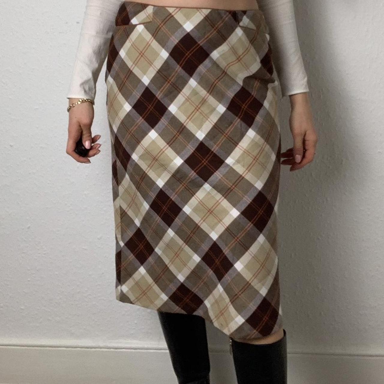 Y2K Check Print Skirt SIZE: 12 UK CONDITION: Good... - Depop