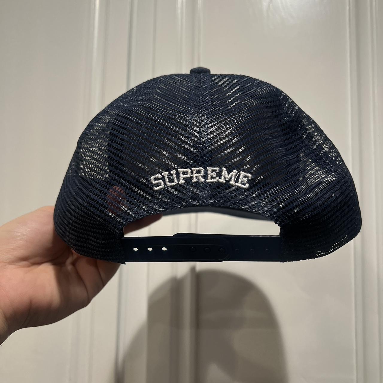 Never worn 5 panel supreme hat navy #supreme - Depop