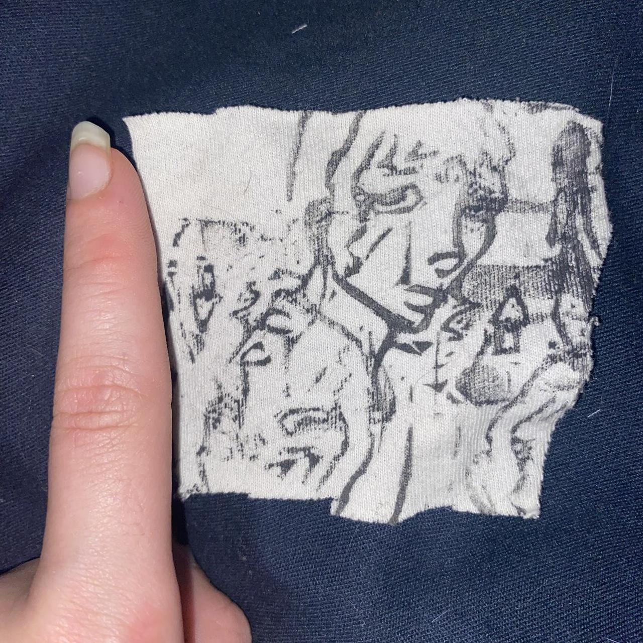 Small patch Printed faces patch Sew on, recycled... - Depop