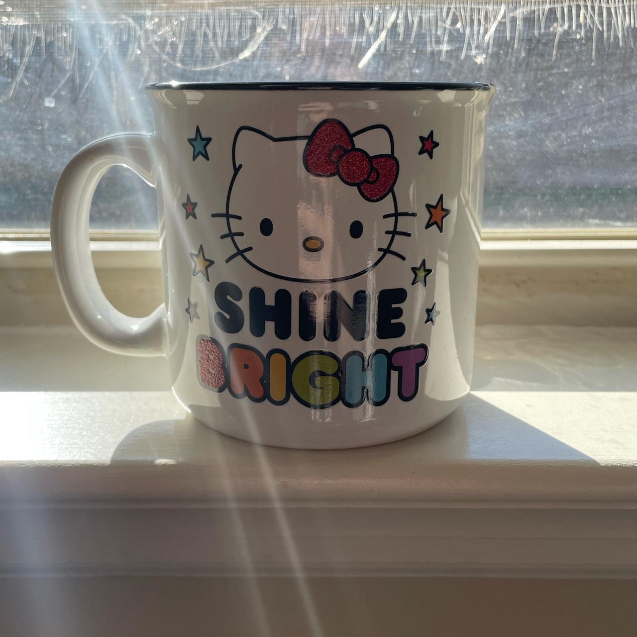 Hello Kitty Shine Bright Glitter Mug with tag still... - Depop