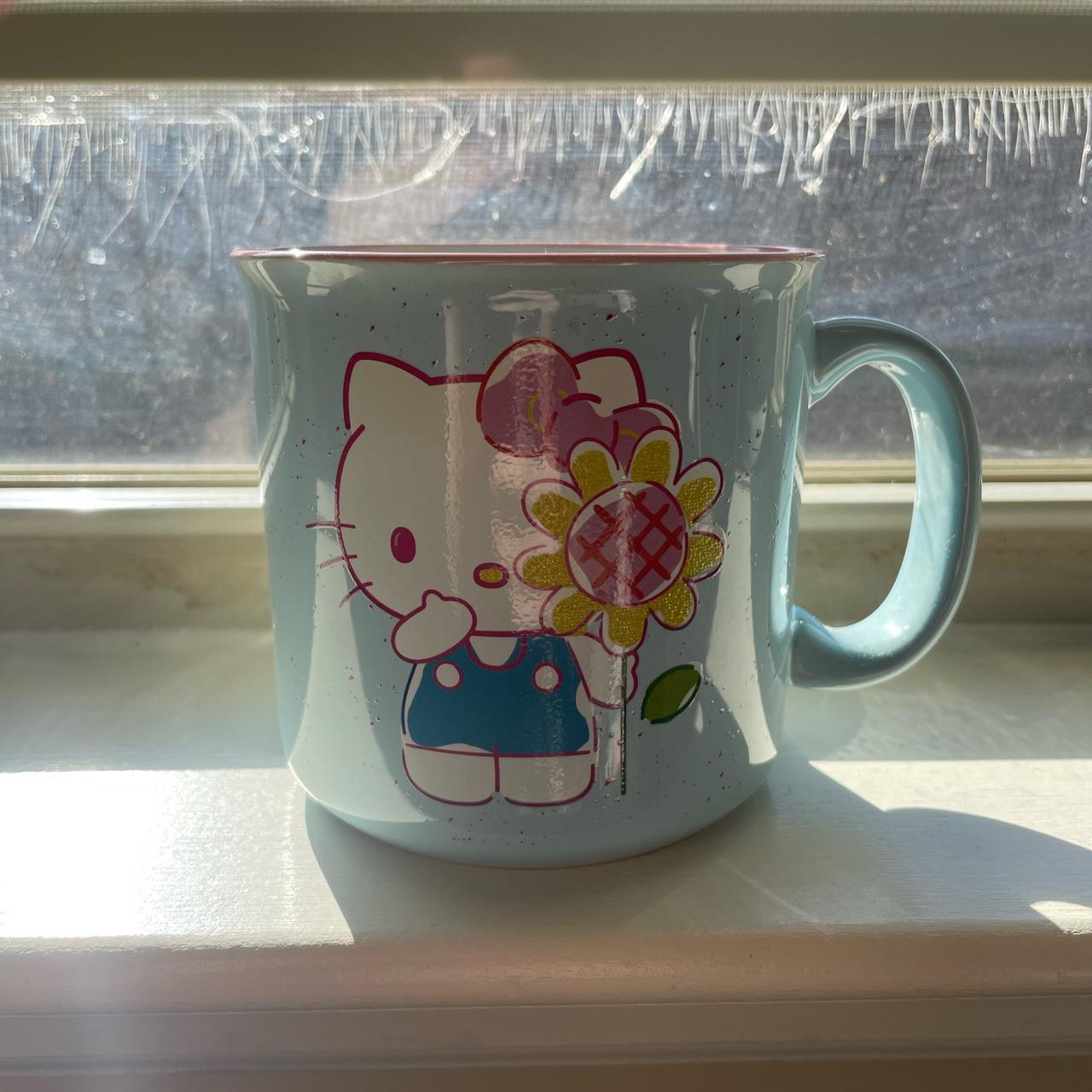 Hello Kitty “Hello Sunshine” with sunflower mug with... - Depop