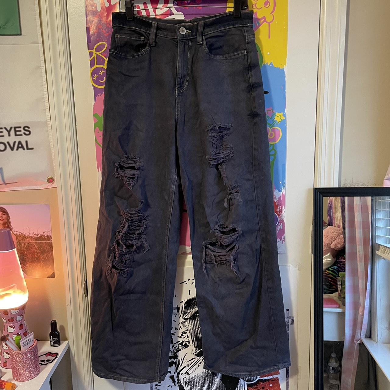 so goods for life purplish grayish holey jeans.... - Depop