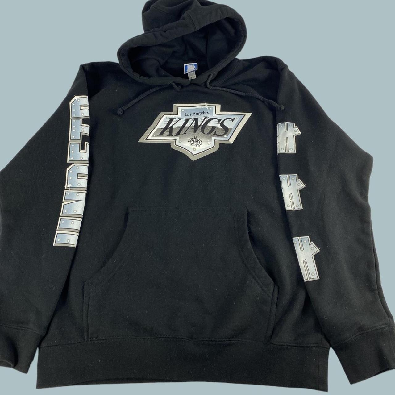 Undefeated Men's Black and Grey Hoodie | Depop