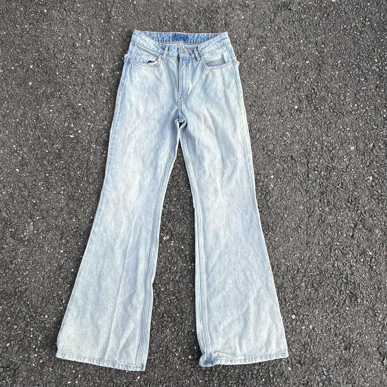 Y2k Custom Star Print Jeans Size 2 No tag or brand... - Depop