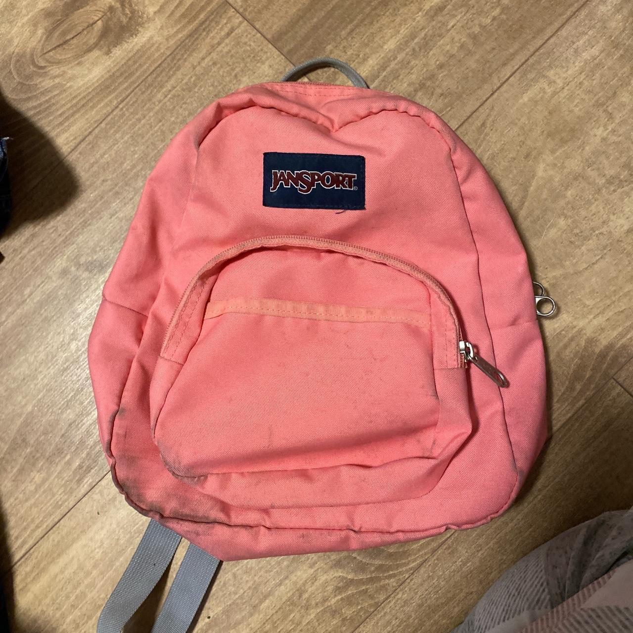 Strawberry pink mini jansport backpack | Depop