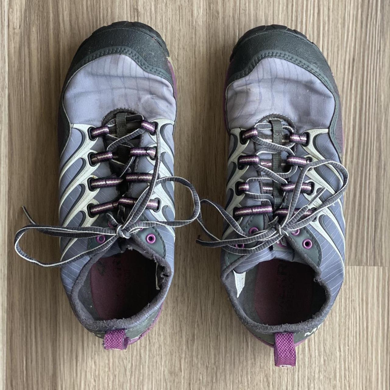 Merrell Women's Grey and Purple Trainers | Depop