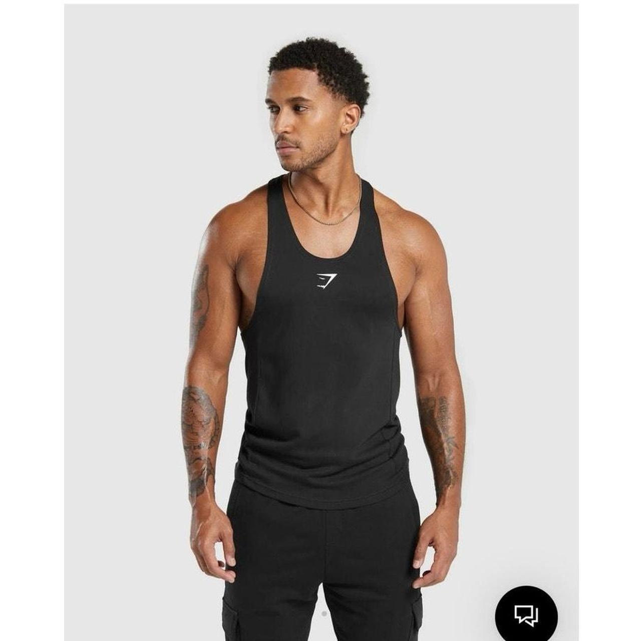 Black Gymshark Tank Top size medium - Depop