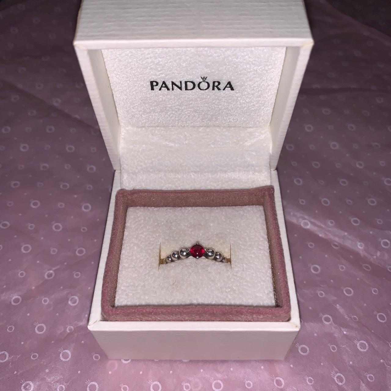 Pandora ring size 5! Stone is Ruby #pandora #ring... - Depop