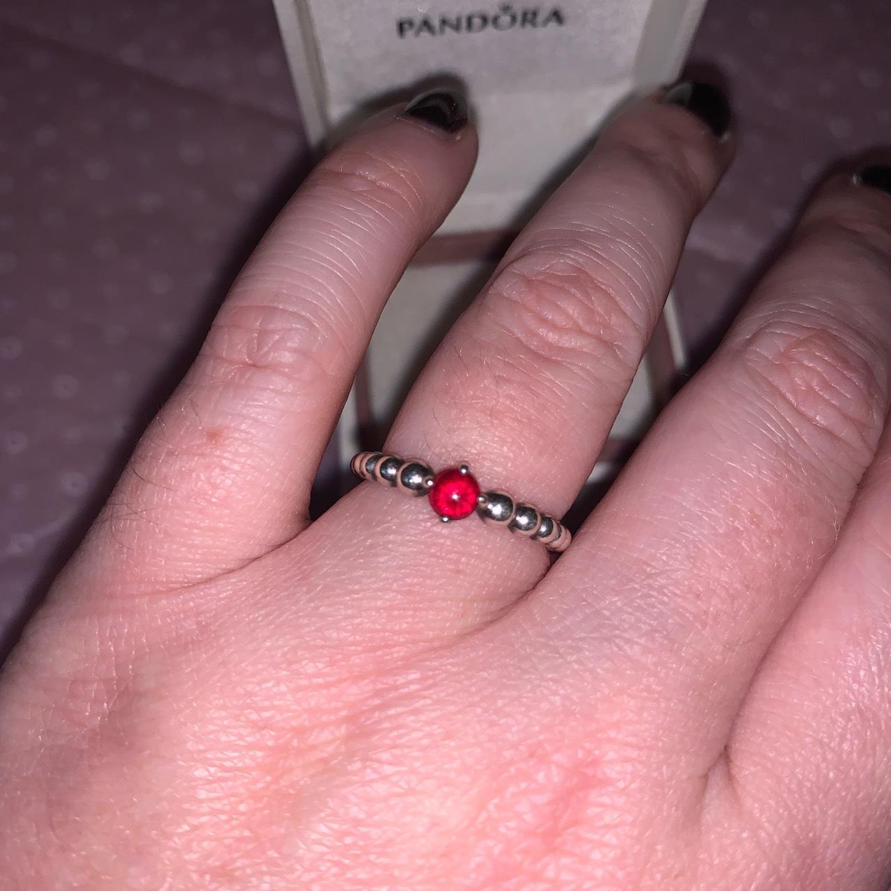 Pandora ring size 5! Stone is Ruby #pandora #ring... - Depop