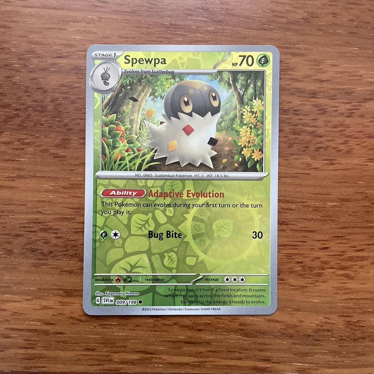 Pokémon Spewpa Reverse Holo Card Brand new & in... - Depop