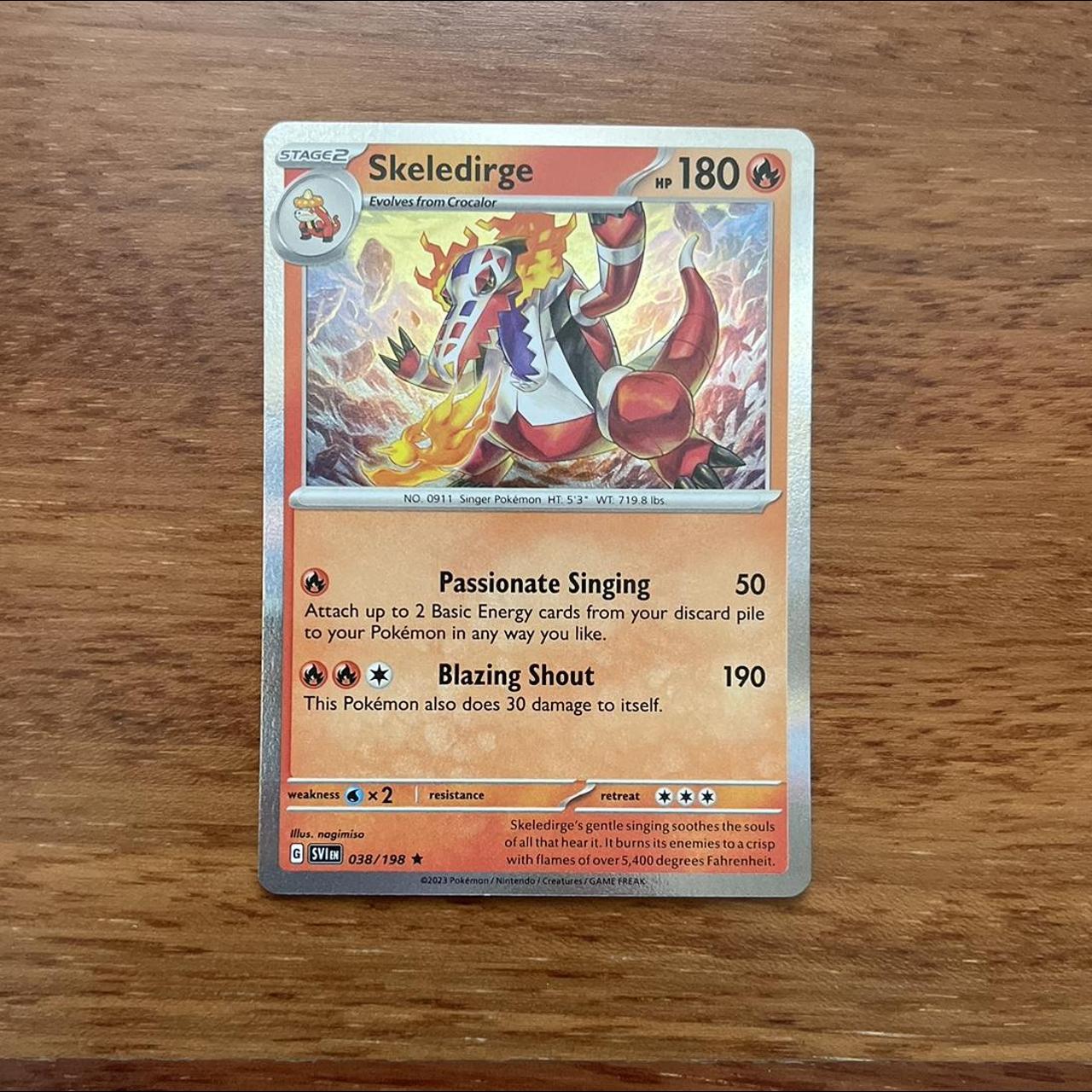 Pokémon Skeledirge Holo Card Brand new & in perfect... - Depop