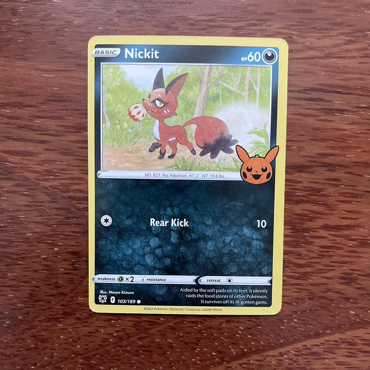 Pokémon Nickit Trick or Trade Card Brand new & in... - Depop