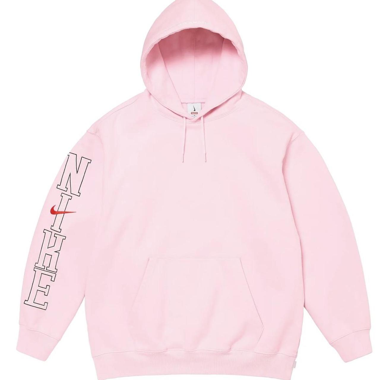 Supreme X Nike Pink Tracksuit Hoodie And Pants Set... - Depop