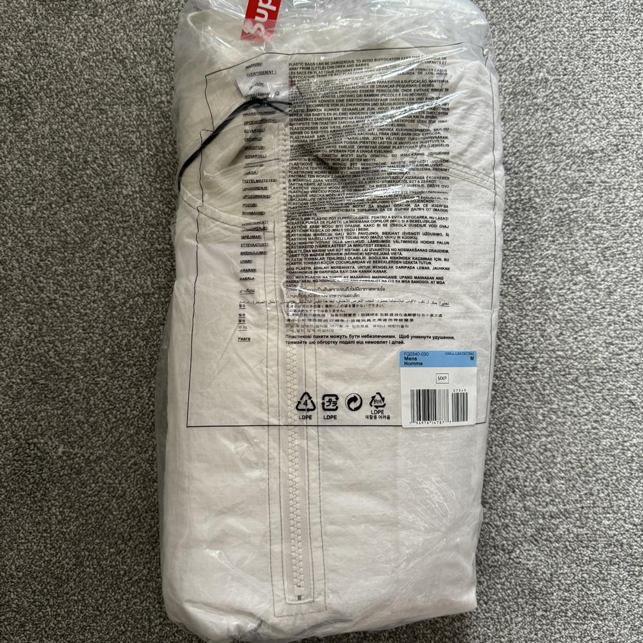 Nike x Supreme Ripstop Pullover - White - Size... - Depop