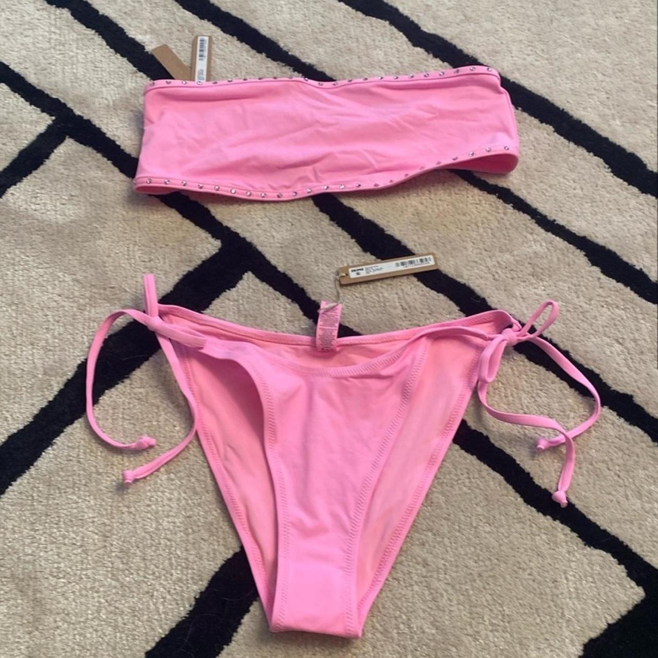 NWT! Skims Rhinestone Swim Bandeau Bikini Top &... - Depop