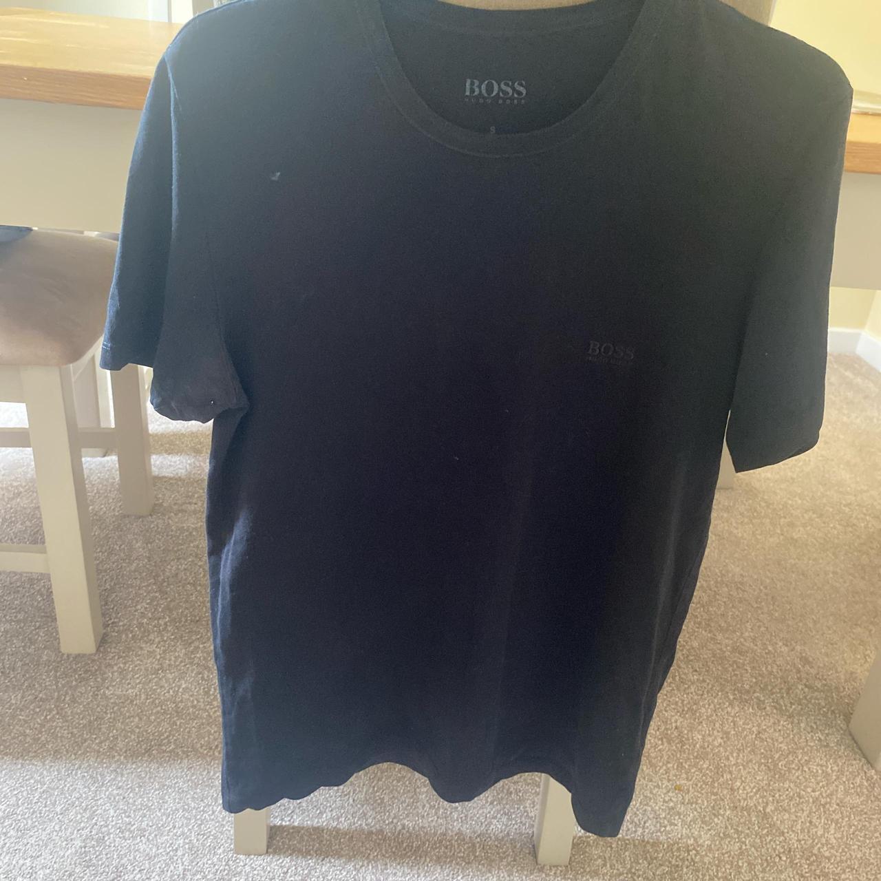 Small tight fitting Hugo boss T tight fit, navy... | Depop