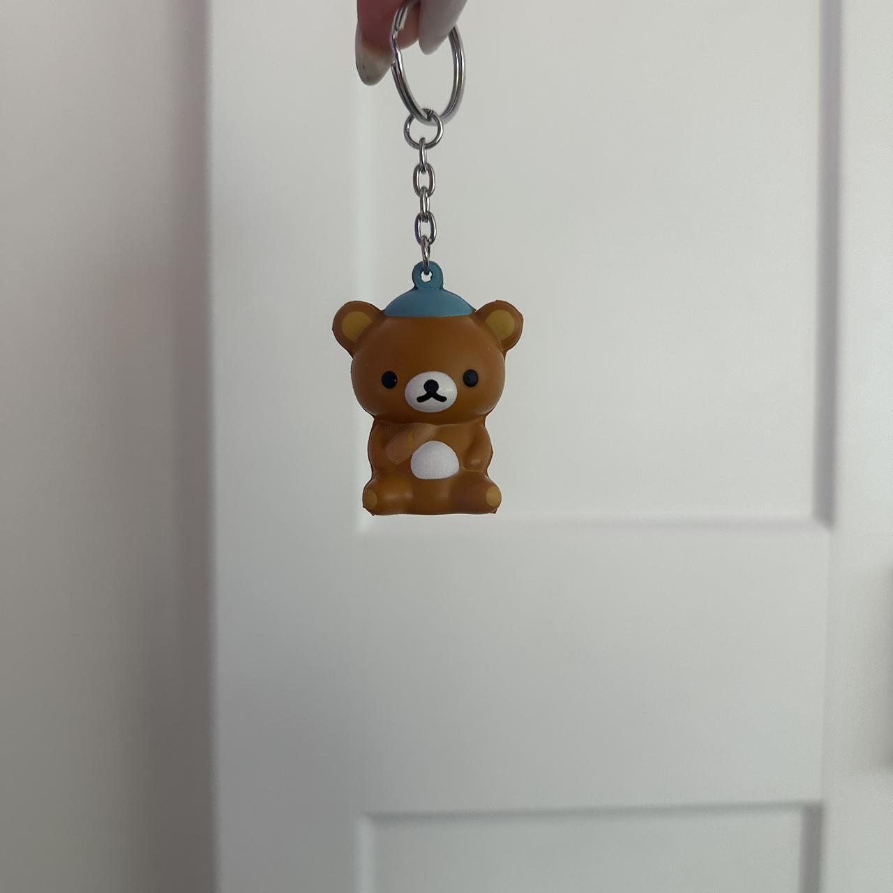 squishy Adorable Rilakkuma keychain... - Depop
