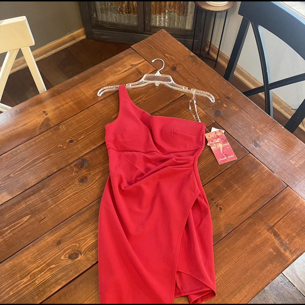 Emerald Sundae Women's Red Dress | Depop