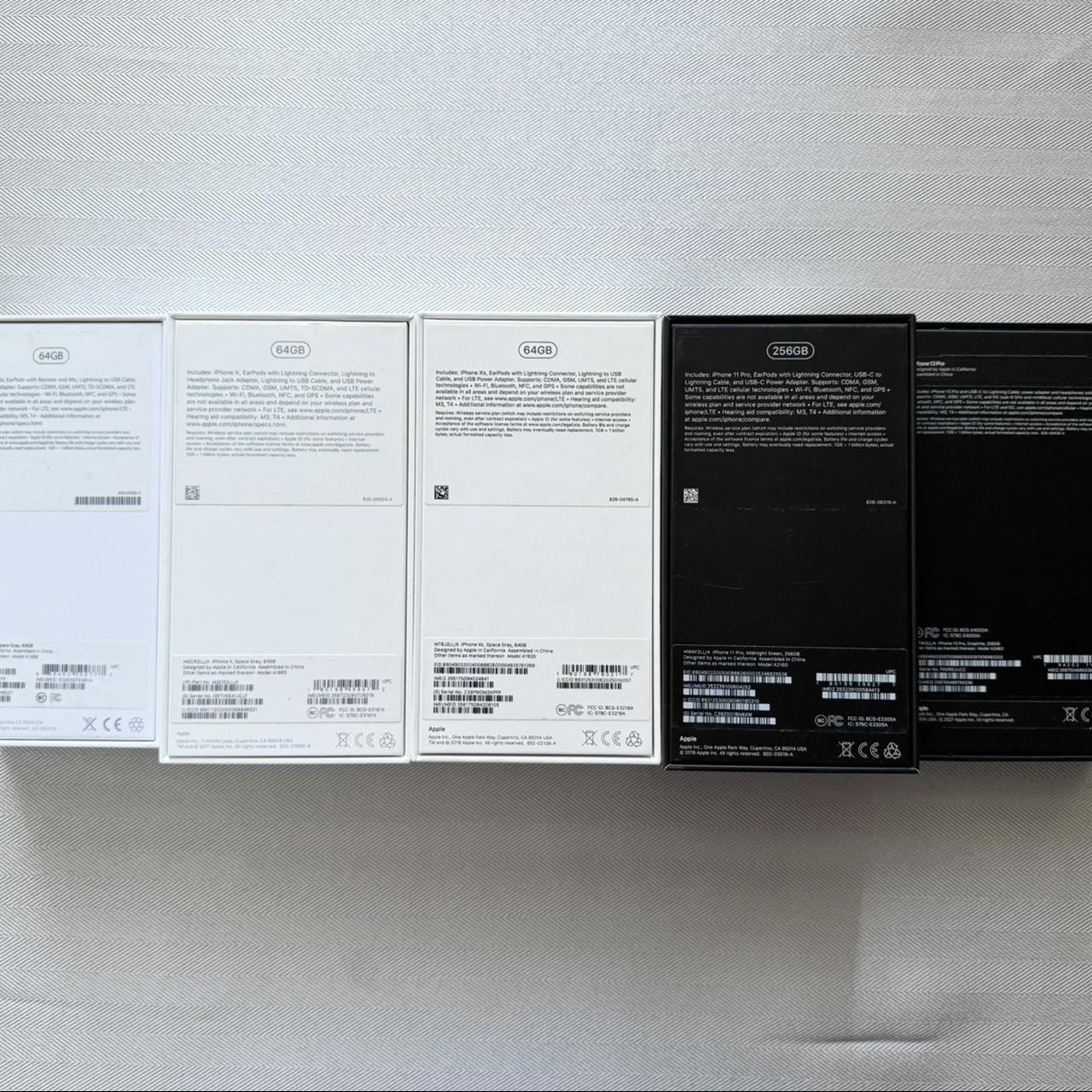 Lot of 5 iPhone boxes 📱x5 - empty boxes, sold... - Depop