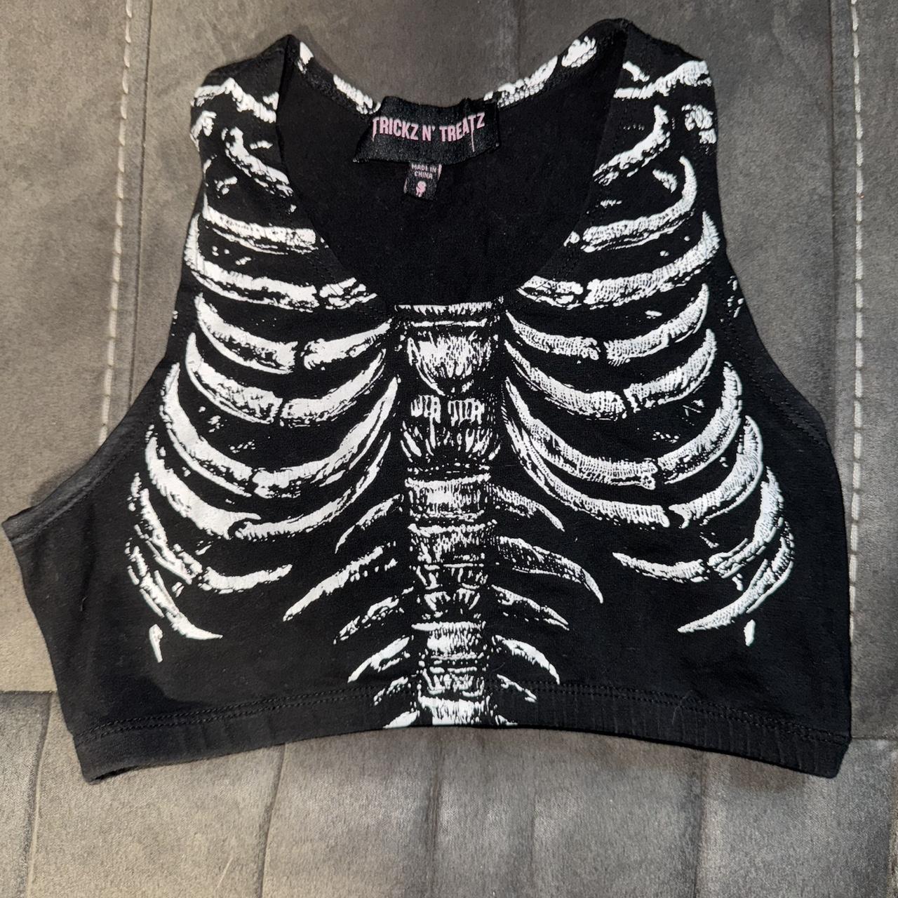 Cute skeleton sportsbra from brand #Dollskill size... | Depop