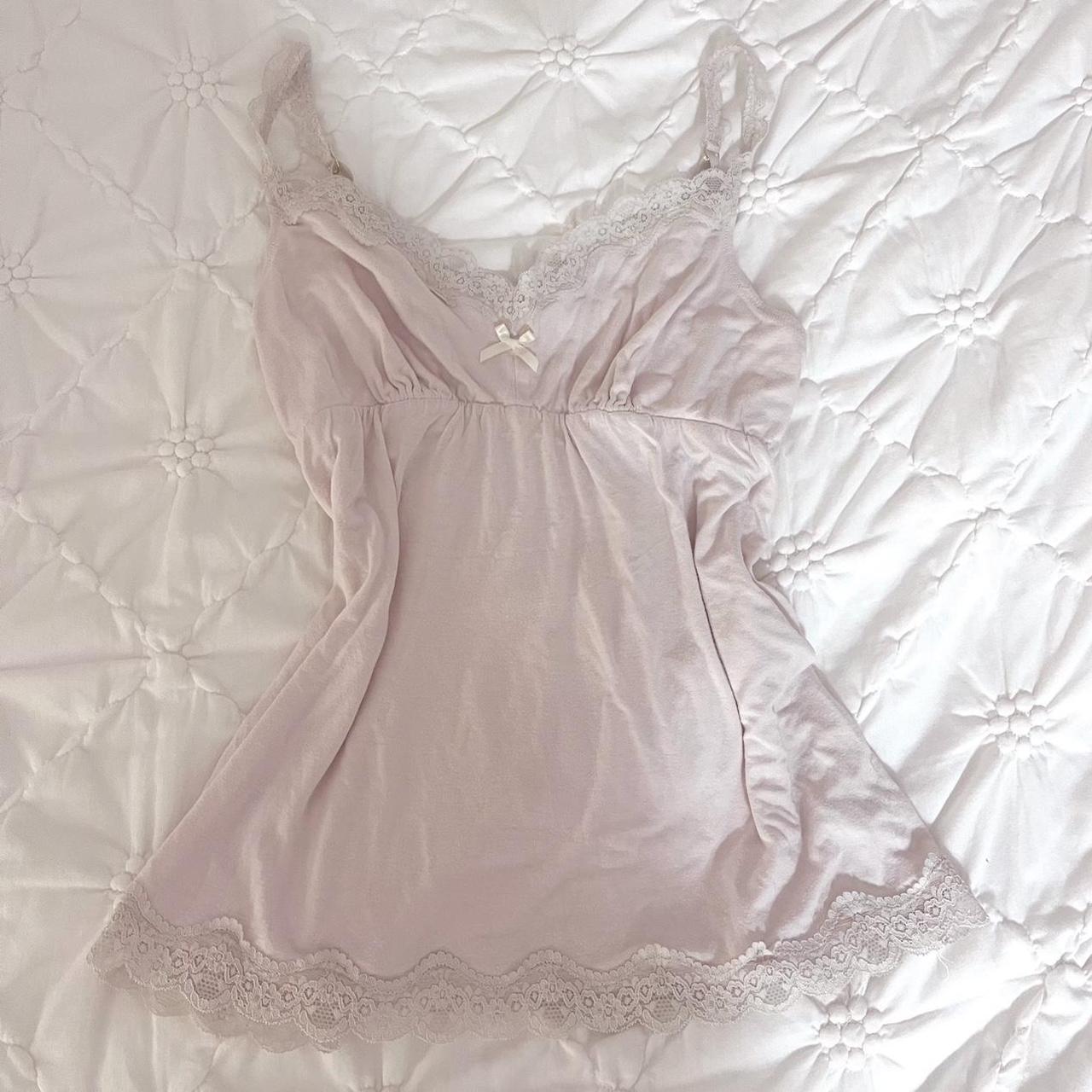 REPOP!! pink lace cami adorable light pink babydoll... | Depop