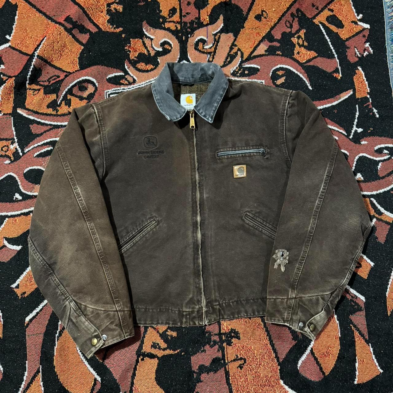 Vintage Carhartt Detroit Blanket Lined Jacket,... - Depop