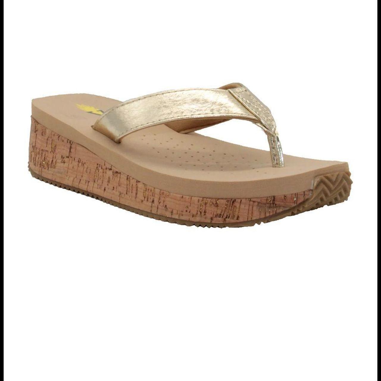 Women's Volatile NEVILLE ladies gold thong sandal Sz... - Depop