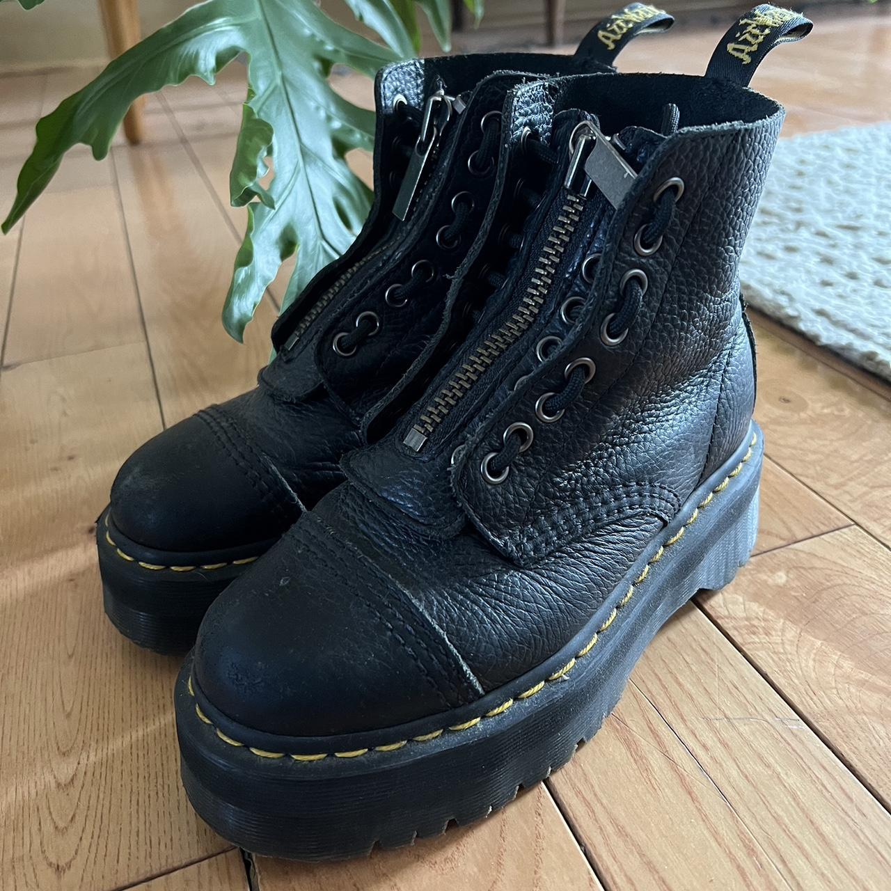 Doc Martens Sinclair Milled Napa Leather Platform... - Depop