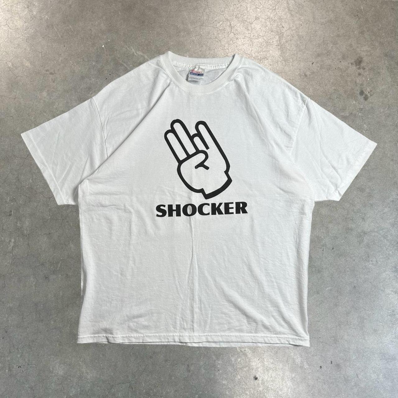 Y2K funny shocker tee #depop #vintage #shirt... - Depop