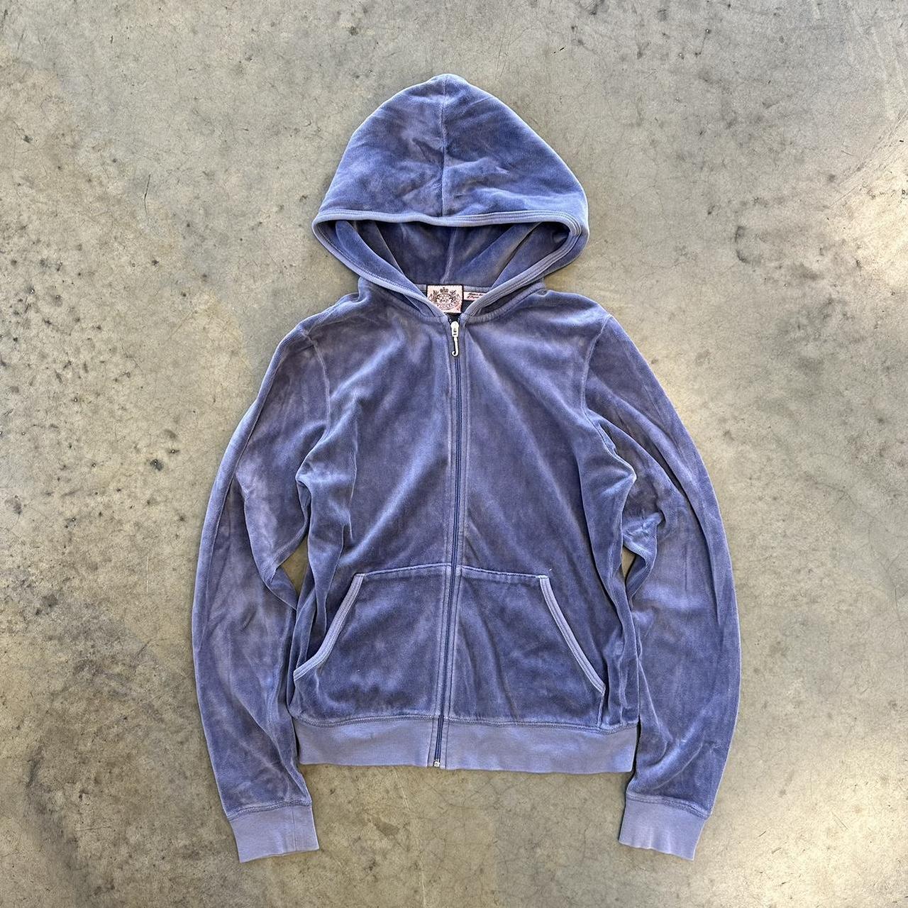 Y2K juicy couture velour zip up hoodie #depop... - Depop
