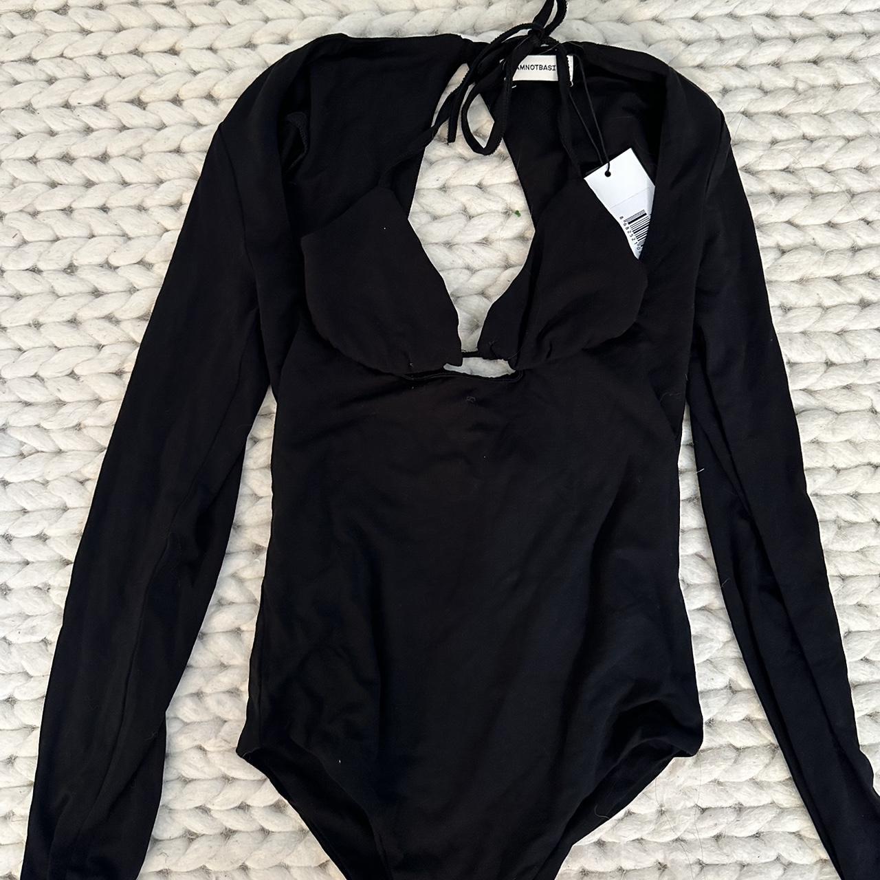 Iamnotbasic Black Bodysuit 🖤 new with... - Depop
